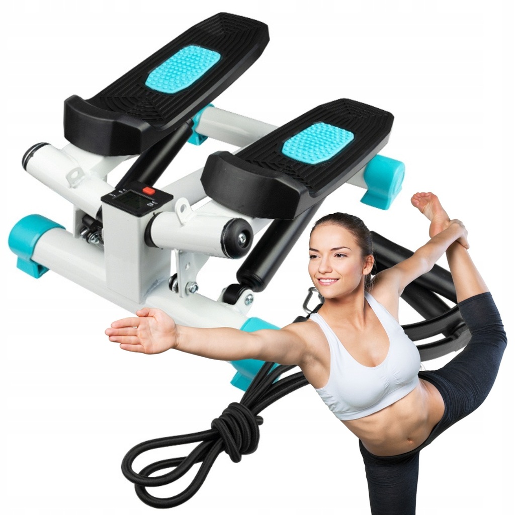 STEPPER STEPER SKRĘTNY Z GUMAMI DO ĆWICZEŃ MOCNY - 12792316529 ...