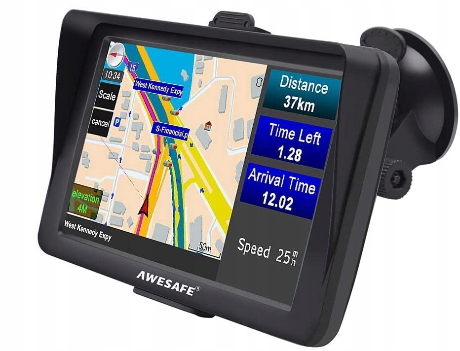 NAWIGACJA SAMOCHODOWA AWESAFE GPS CZARNA 7 CALI A2 - 11357221413 ...