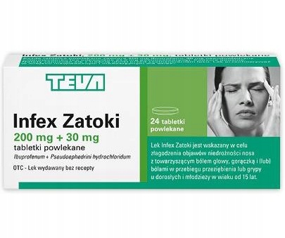 INFEX ZATOKI 200mg+30mg 24 tabl. Na zatoki - 13805233639 - oficjalne ...