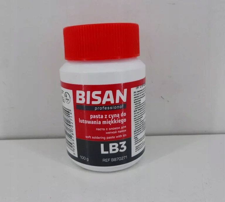 PASTA Z CYNĄ DO LUTOWANIA MIĘKKIEGO BISAN LB3 - 13889257222 - oficjalne ...