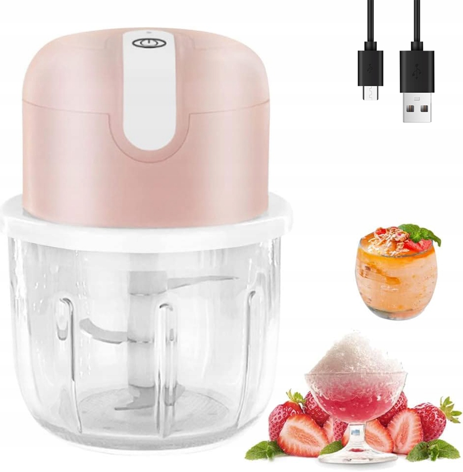 ELEKTRYCZNY BLENDER DO CZOSNKU MINI CHOPPER ROZDRABNIACZ DO CEBULI 300 ...