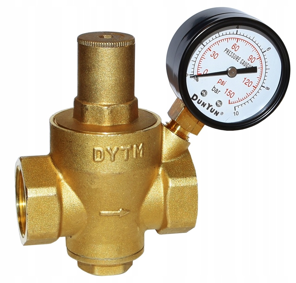 REDUKTOR CIŚNIENIA WODY 1 CAL Z MANOMETREM - 13129960219 - oficjalne archiwum Allegro