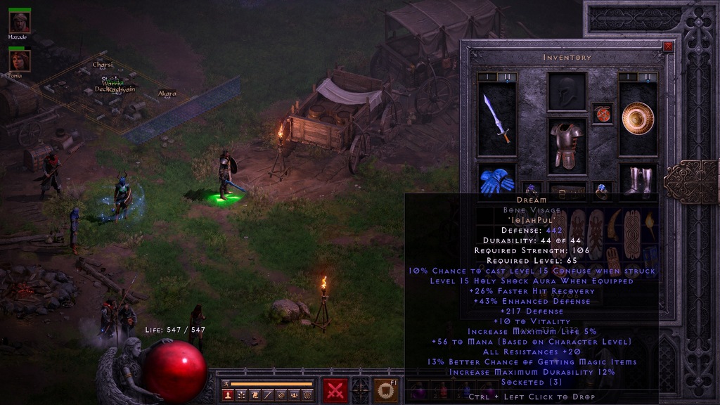 Diablo 2 Ressurected sen Dream Bone Visage Perfect - 11572319753 ...