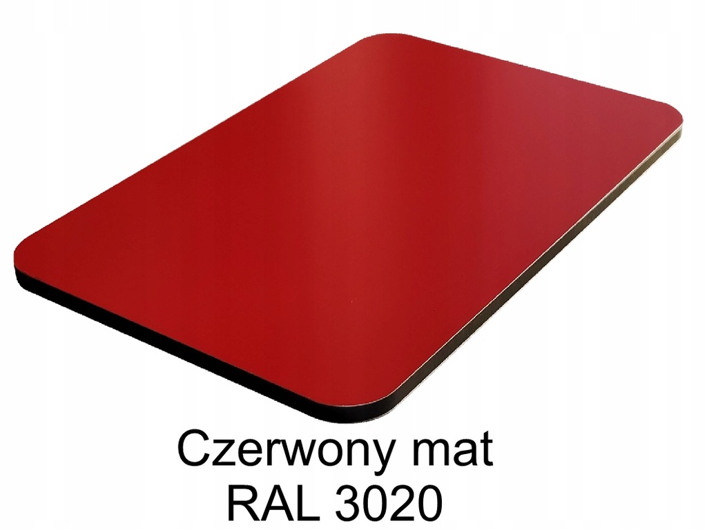 płyta kompozytowa dibond 3mm Czerwony mat RAL3020 - 9900854552 - oficjalne archiwum Allegro