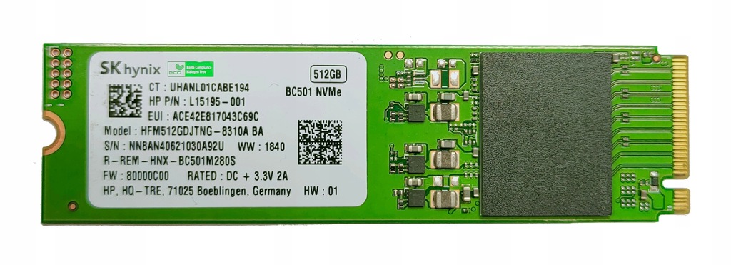 Купить SSD 512GB SK HYNIX HFM512GDJTNG-8310A BA NVME: отзывы, фото и ...