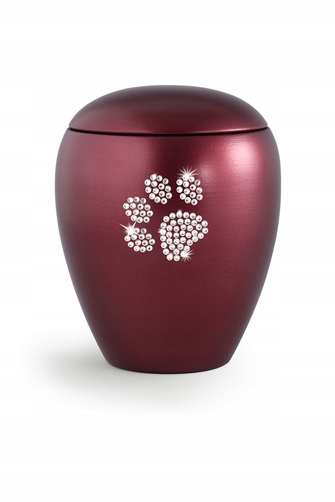 urna na prochy psa, kota, zwierząt IRIS bordowa 2 - 10526016676 ...