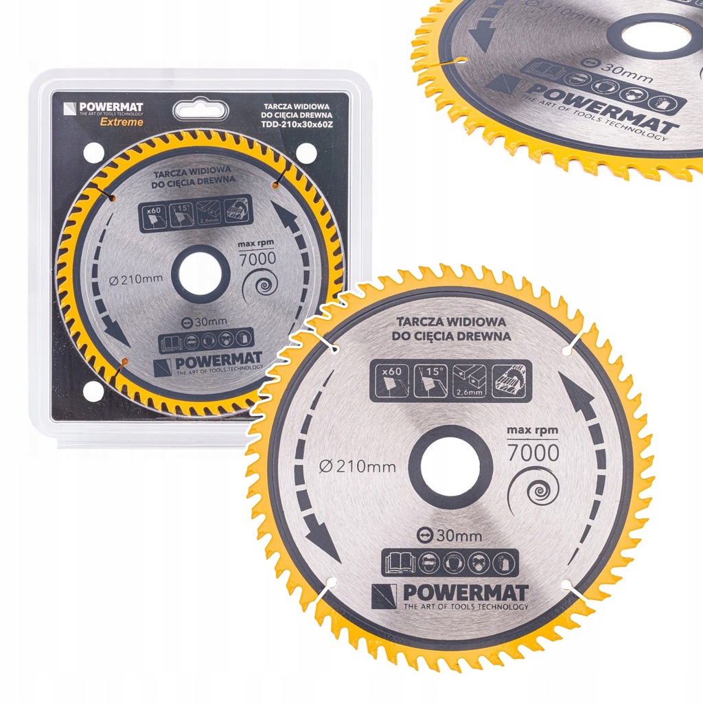TARCZA WIDIOWA DO DREWNA PIŁY PIŁA 210 x 30 mm 60Z - 12588946240 - oficjalne archiwum Allegro