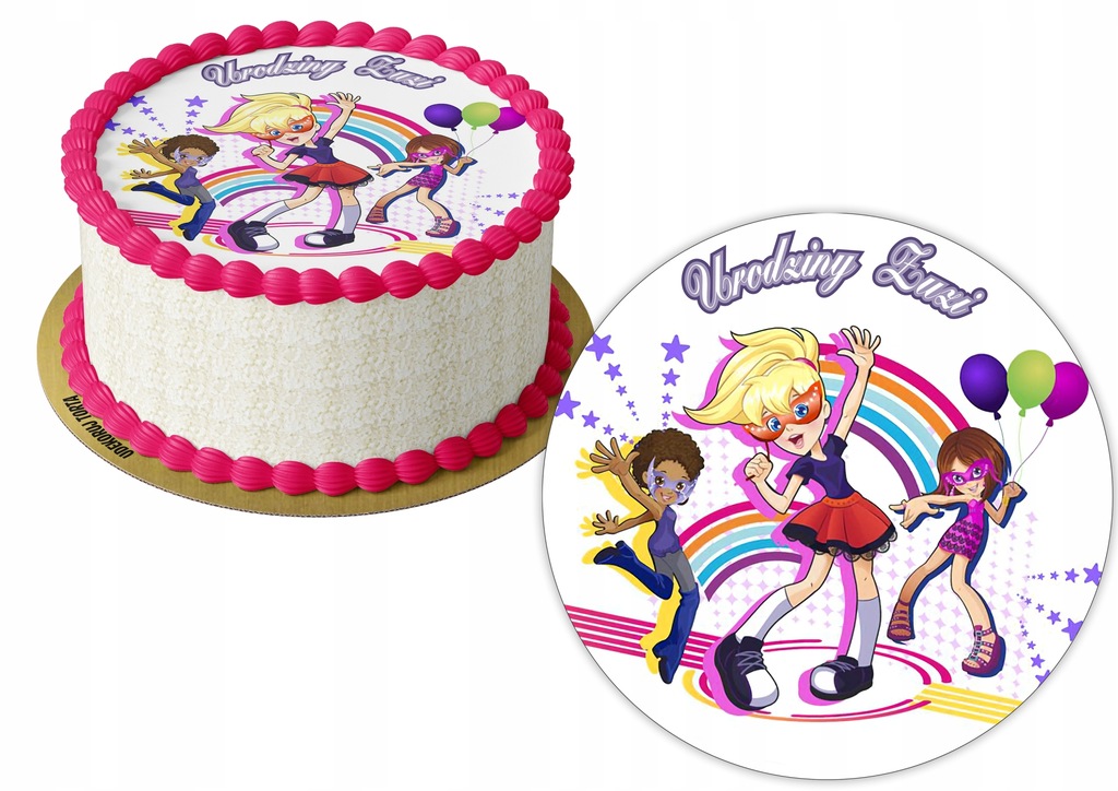 OPŁATEK NA TORT URODZINOWY Polly Pocket+ IMIĘ - 13112019396 - oficjalne ...