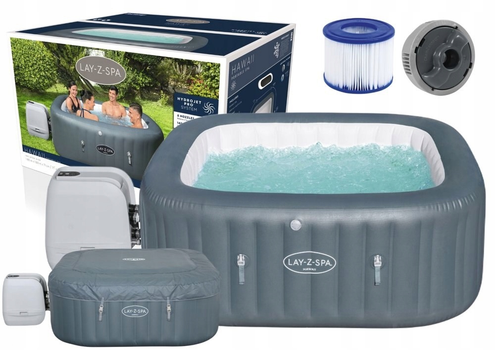 JACUZZI DMUCHANE BESTWAY LAY-Z SPA HYDROMASAŻ HIT! - 12085720641 ...