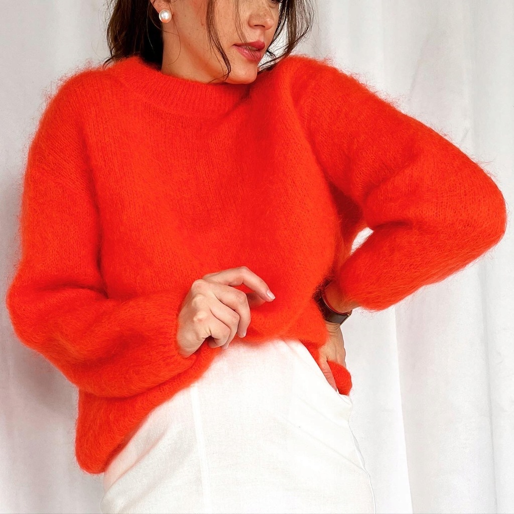 Sweter wełniany KID MOHER mango moherowy - 12713779421 - oficjalne ...