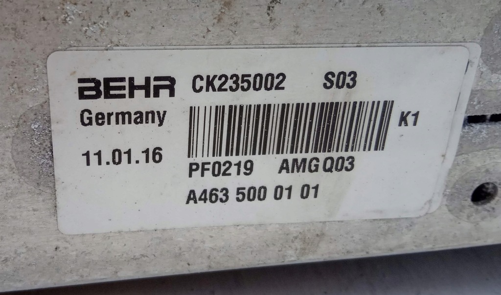 CHŁODNICA OLEJU MERCEDES G W463 AMG G63 G65 6.0 - 8499210137 ...