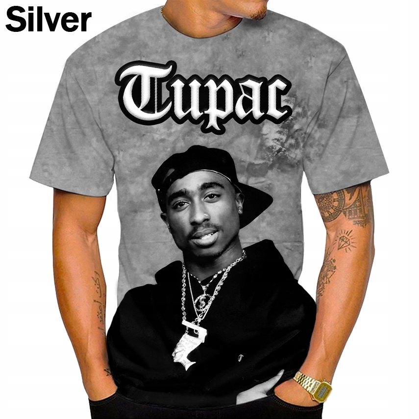 Hip Hop Rap Legend Tupac 3D Printed T-Shirt - 11901536298 - oficjalne ...