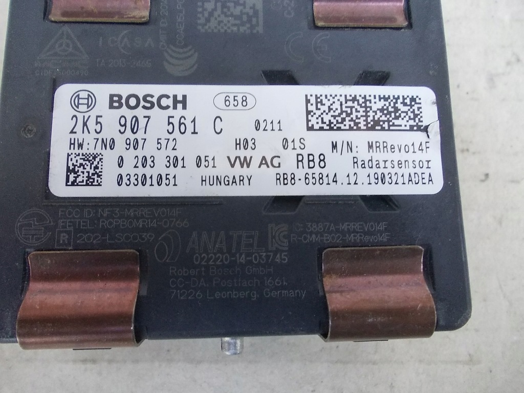 VW CADDY radar SENSOR distronic 2K5907561C - 11998104547 - oficjalne ...