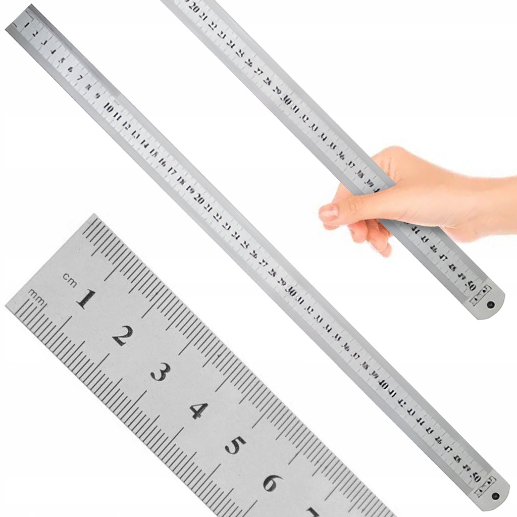 LINIJKA CM SKALA W CENTYMETRACH METALOWA 100 cm - 12083587710 ...