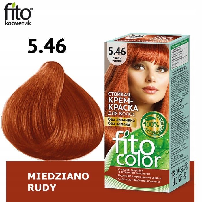 Farba do włosów 5,46 MIEDZIANO RUDY - FITO COLOR - 9102600436 ...