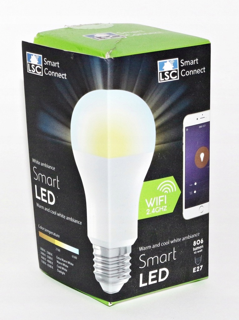 ŻARÓWKA LSC SMART CONNECT LED E27 806 LUMEN - 12417305807 - oficjalne ...