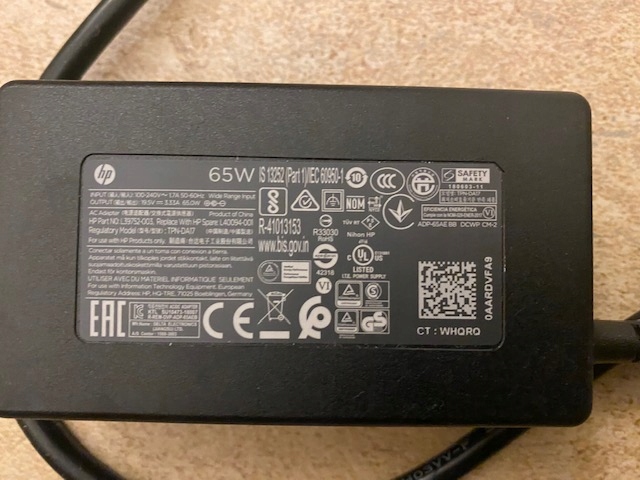 Zasilacz HP TPN-DA17 65W 19.5V 3.33A z kablem zas - 11865703596 ...