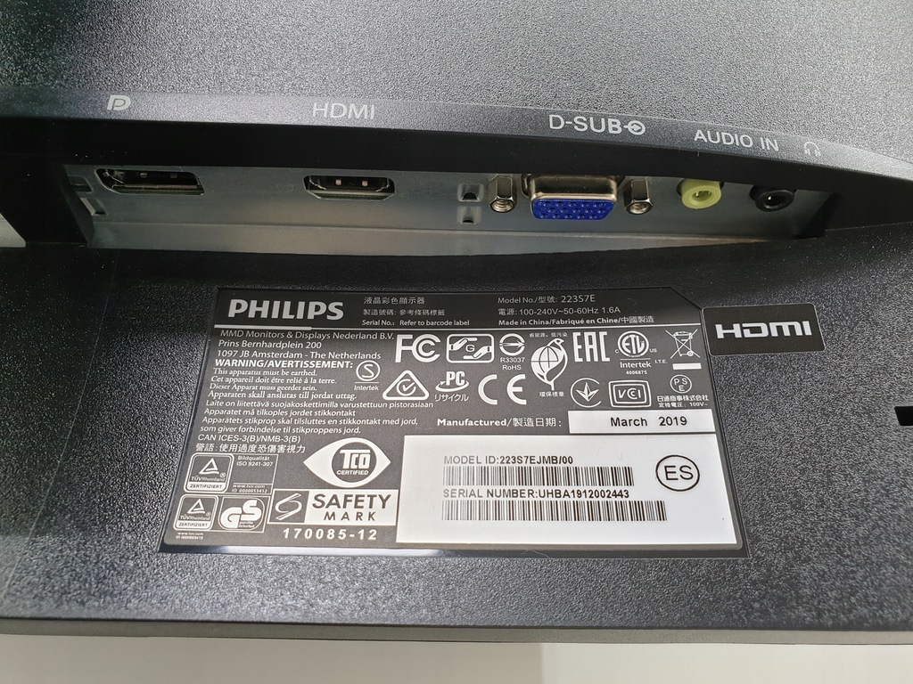 Monitor PHILIPS 223S7E - 9971091518 - oficjalne archiwum Allegro