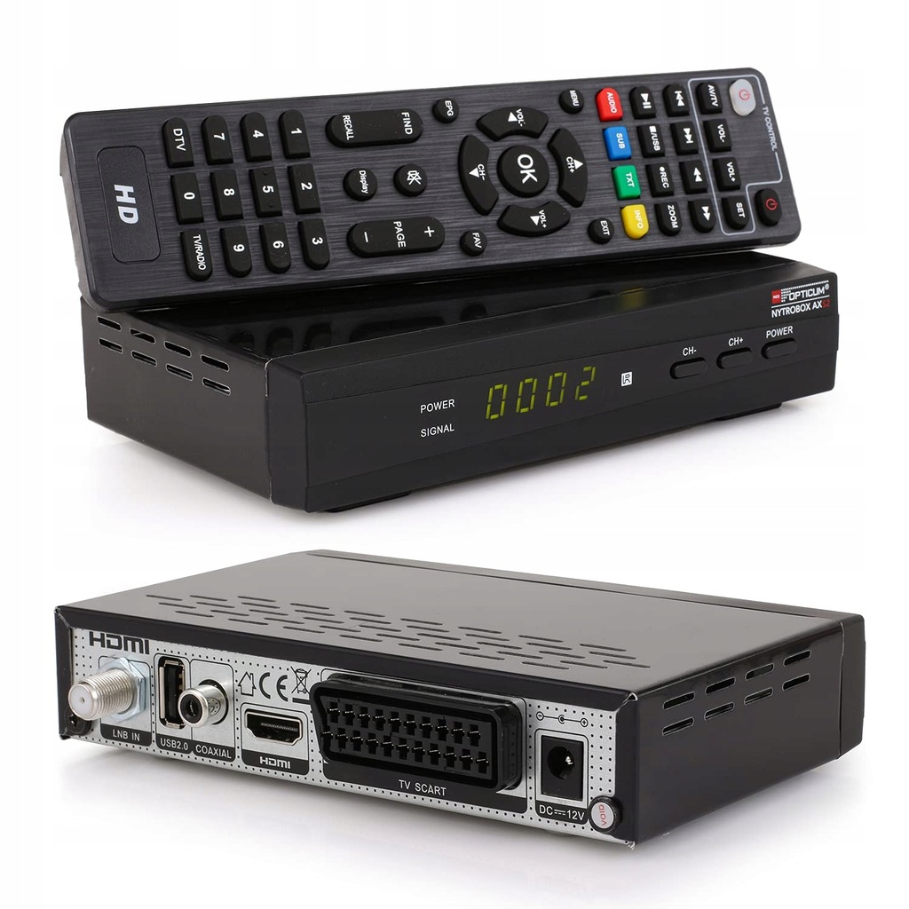 RED OPTICUM NYTROBOX AX S2 odbiornik satelitarny - 14550090499 ...
