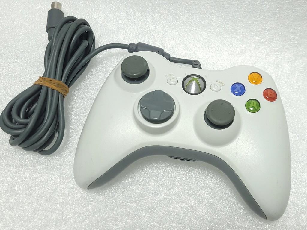 Oryginalny Pad Microsoft Xbox 360 Białas - 12550034219 - oficjalne archiwum Allegro