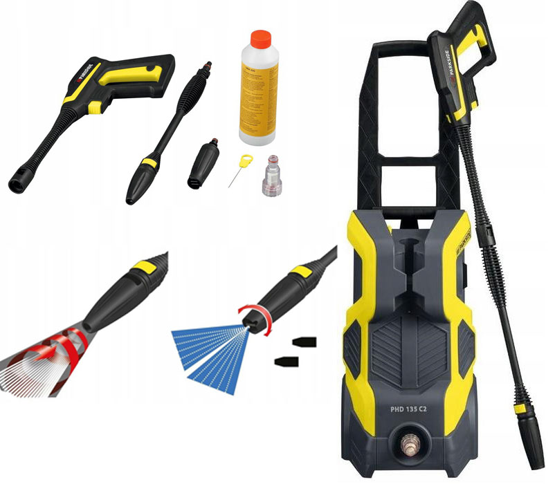 Myjka ciśnieniowa Parkside 135 bar 1800 W - 10946046713 - oficjalne archiwum Allegro