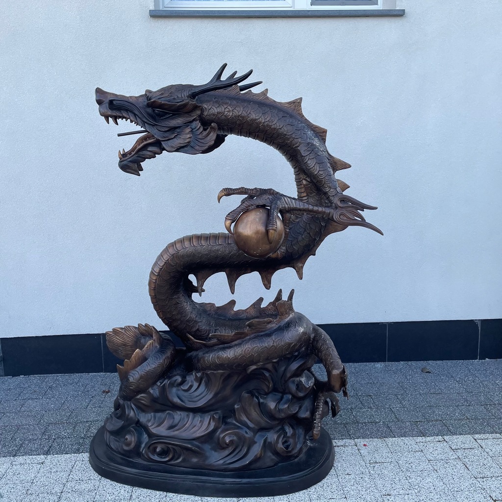 DRAGON - SMOK duży zieje wodą fontanna Z BRĄZU - 9954425626 - oficjalne ...