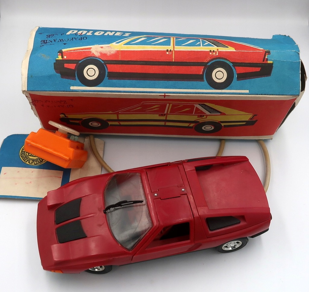 STARA ZABAWKA DUŻE AUTO NA KABEL CZZ KARTON - 13893137413 - oficjalne archiwum Allegro