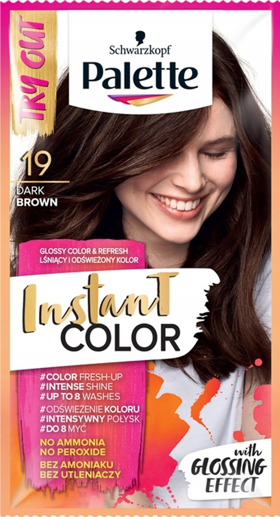 PALETTE INSTANT COLOR SZAMPON CIEMNY BRĄZ 19 - 12250025024 - oficjalne ...