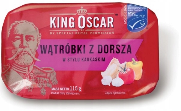 WĄTRÓBKI Z DORSZA PO KAUKASKU KING OSCAR 115g - 10965813975 - oficjalne ...