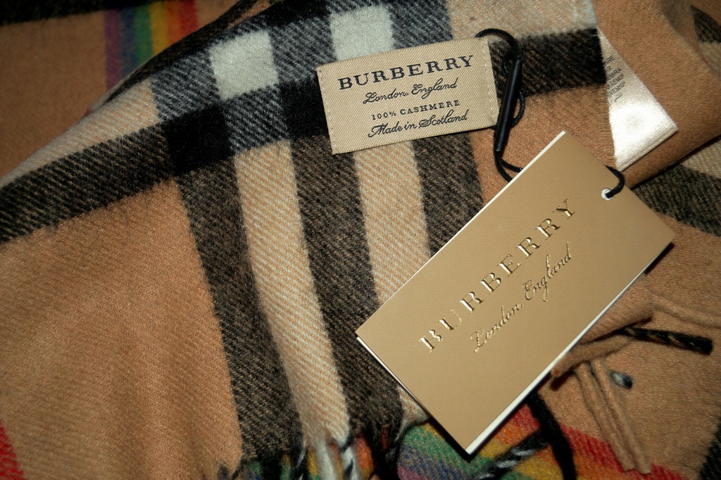 BURBERRY 100% kaszmir szal w piękną kratę NOWY - 14586255721 - oficjalne archiwum Allegro