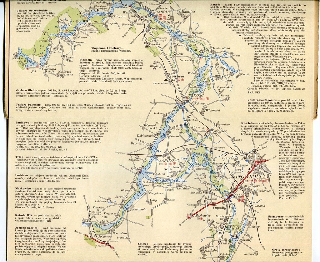 GOPŁO NOTEĆ : szlak wodny -- mapa kajakowa : 1961 - 13362482926 ...