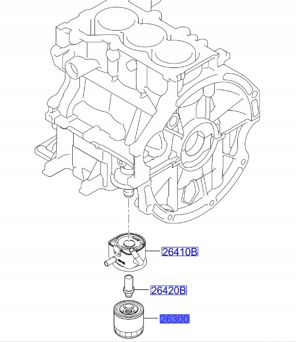 FILTR OLEJU KIA OE 2630002503 - 12654088570 - oficjalne archiwum Allegro