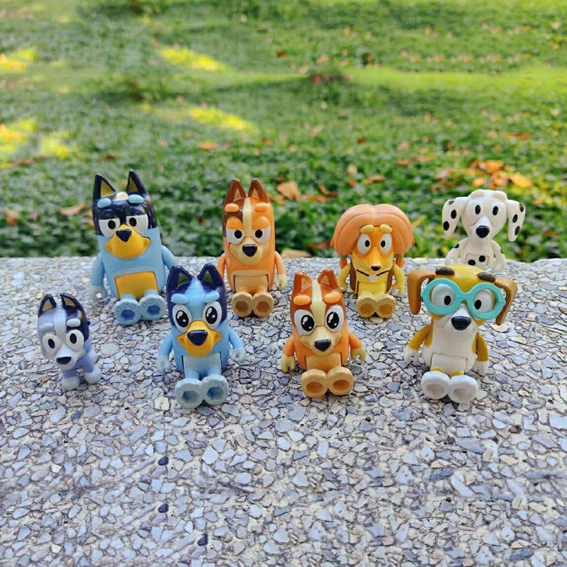 BLUEY ZESTAW RODZINA 8 FIGURKI BLUE DINGO - 12705205293 - oficjalne ...