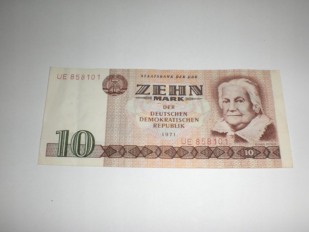 BANKNOT NIEMIECKI 10 MAREK DDR ZEHN MARK 1971 - 7613585237 - oficjalne ...