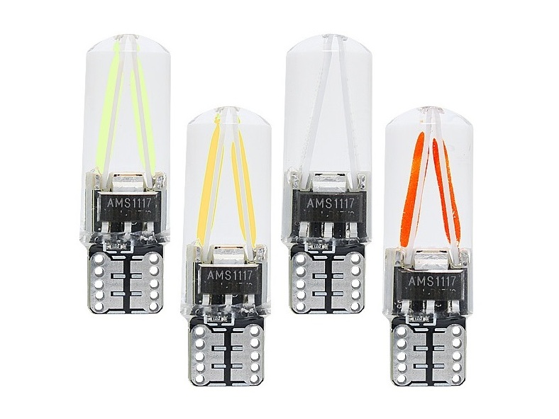Żarówka LED W5W T10 COB 360* Filament 4 Barwy - 7087314500 - oficjalne archiwum Allegro