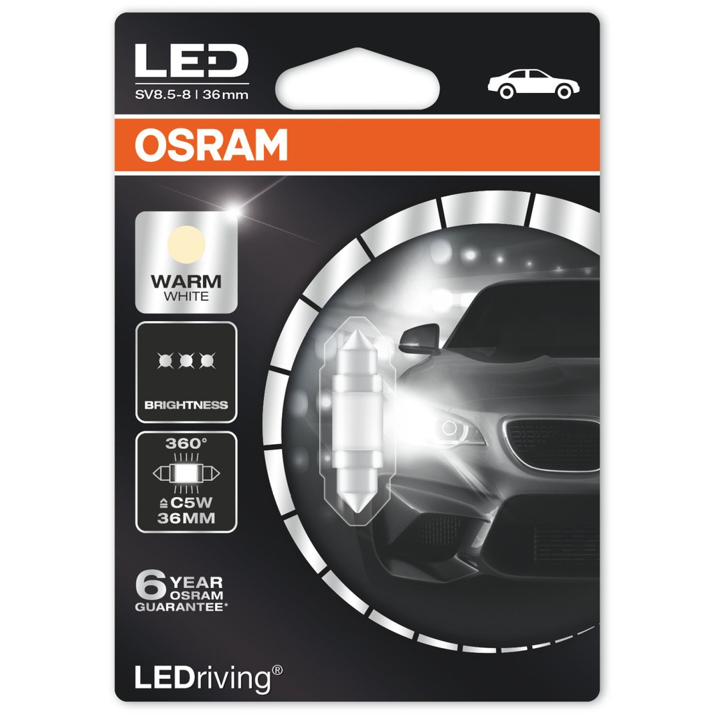 ŻARÓWKA OSRAM LEDriving SV8.5-8 C5W LED 4000K 36mm - 6620007955 ... ŻARÓWKA OSRAM LEDriving SV8.5-8 C5W LED 4000K 36mm - 6620007955 ...