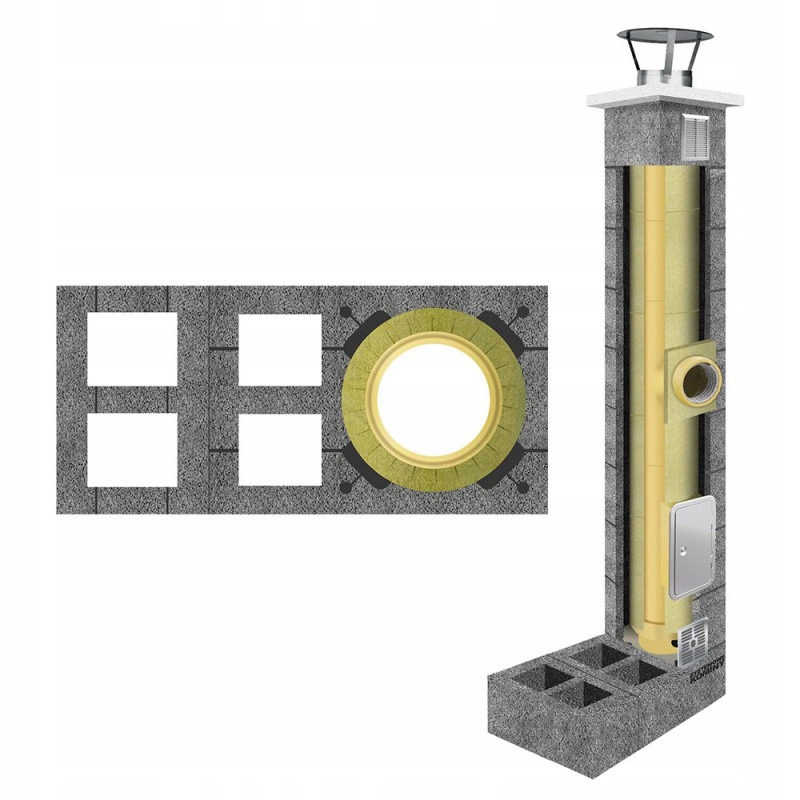 Komin Systemowy Uniwersal fi 200 6m + 4 Wentylacje - 12334722502 - oficjalne archiwum Allegro