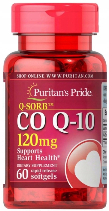 Puritan's Pride CO Q-10 120 mg koenzym Q10 60 kaps - 12619211673 - oficjalne archiwum Allegro