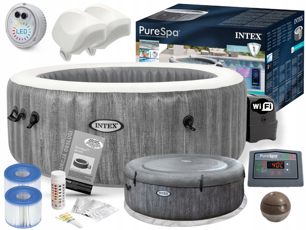 Dmuchane Spa Hydromasaż PureSpa Intex 28440 4 os - 14476386681 ...