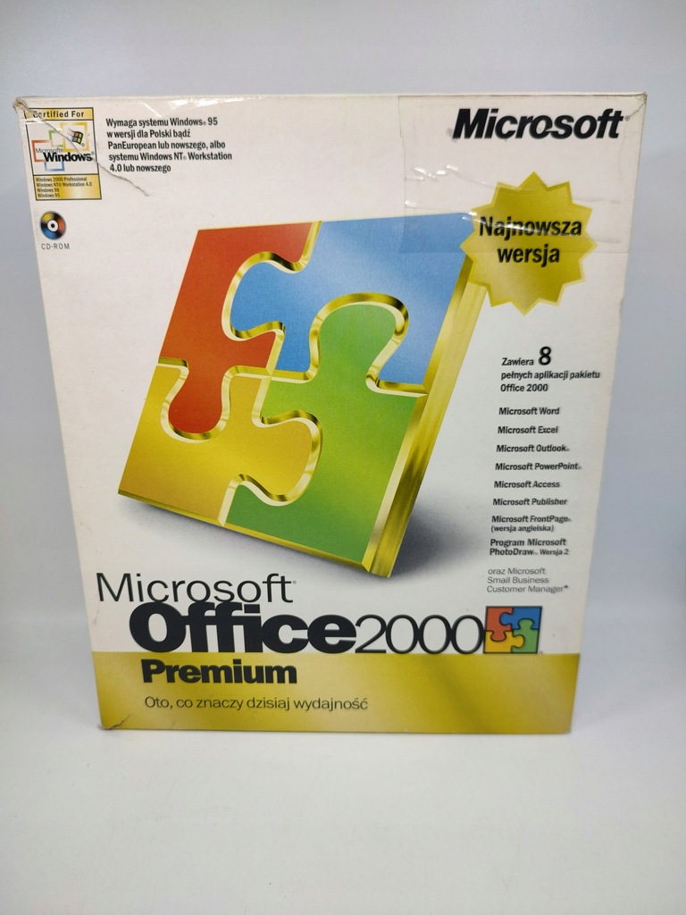 Pakiet MICROSOFT OFFICE 2000 Premium BOX - 12990647843 - oficjalne ...