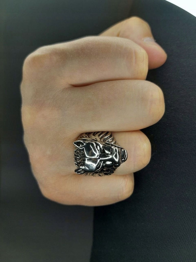 Wilk Sygnet Motocyklowy Stal Głowa Wilka Wolf - 14940794109 - oficjalne ...