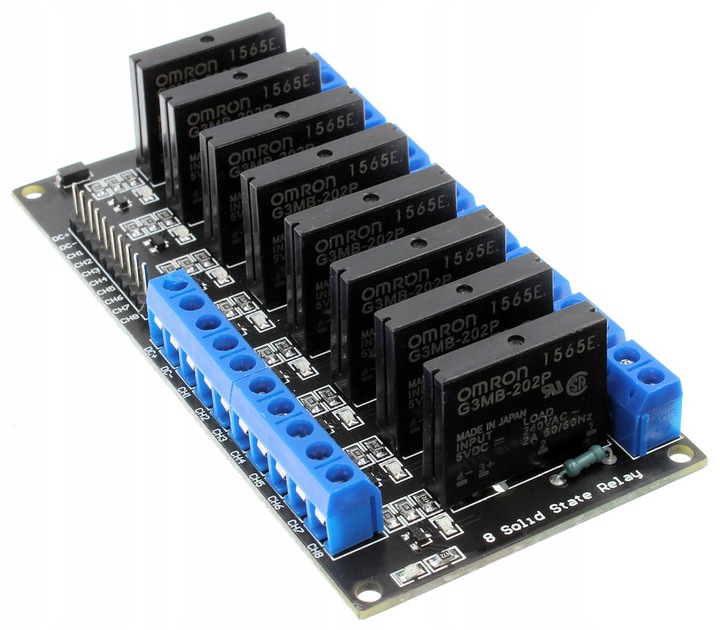 Przekaźnik SSR Arduino Półprzewodnikowy 8 Kanałów - 11832737451 ...