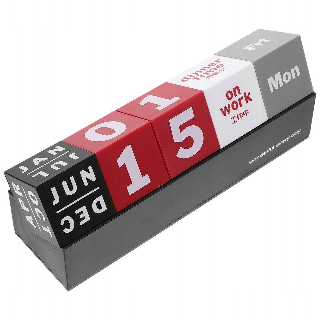 Wooden Desk Calendar Perpetual Block Calendar - 14465998431 - oficjalne ...