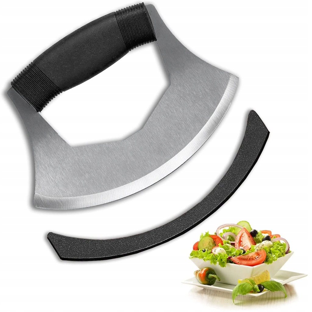Mezzaluna Cutter Single Blade Mezzaluna Knife Salad Chopper Handheld ...
