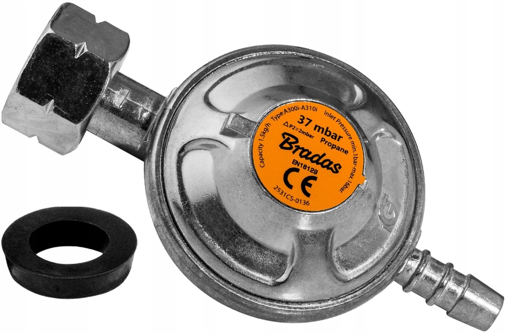 Reduktor 37mbar butli gazowej 11kg na wąż gazowy - 13169960983 - oficjalne archiwum Allegro