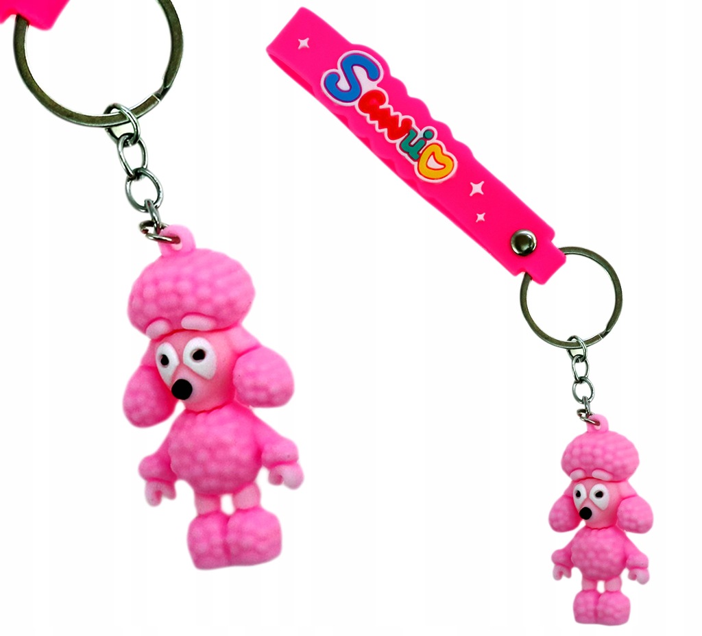 Brelok COCO RÓŻOWY Sylikonowy Klucze Plecak ZAWIESZKA Bluey i Bingo ...