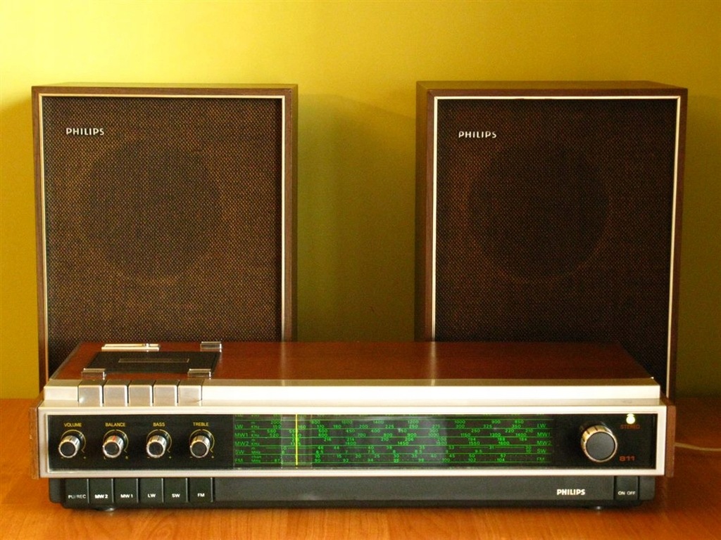 PHILIPS 811 STACJONARNE RADIO WRAZ Z KOLUMNAMI - 8085527840 - oficjalne archiwum Allegro