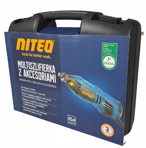 NITEO Multiszlifierka z akcesoriami 214 el. - 13339278099 - oficjalne archiwum Allegro