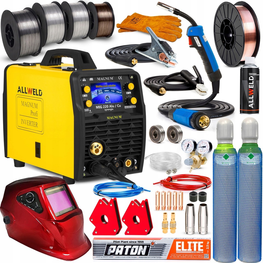 Spawarka MIGOMAT Magnum MIG 220 ALU SYNERGIA 200A - 11001184768 - oficjalne archiwum Allegro