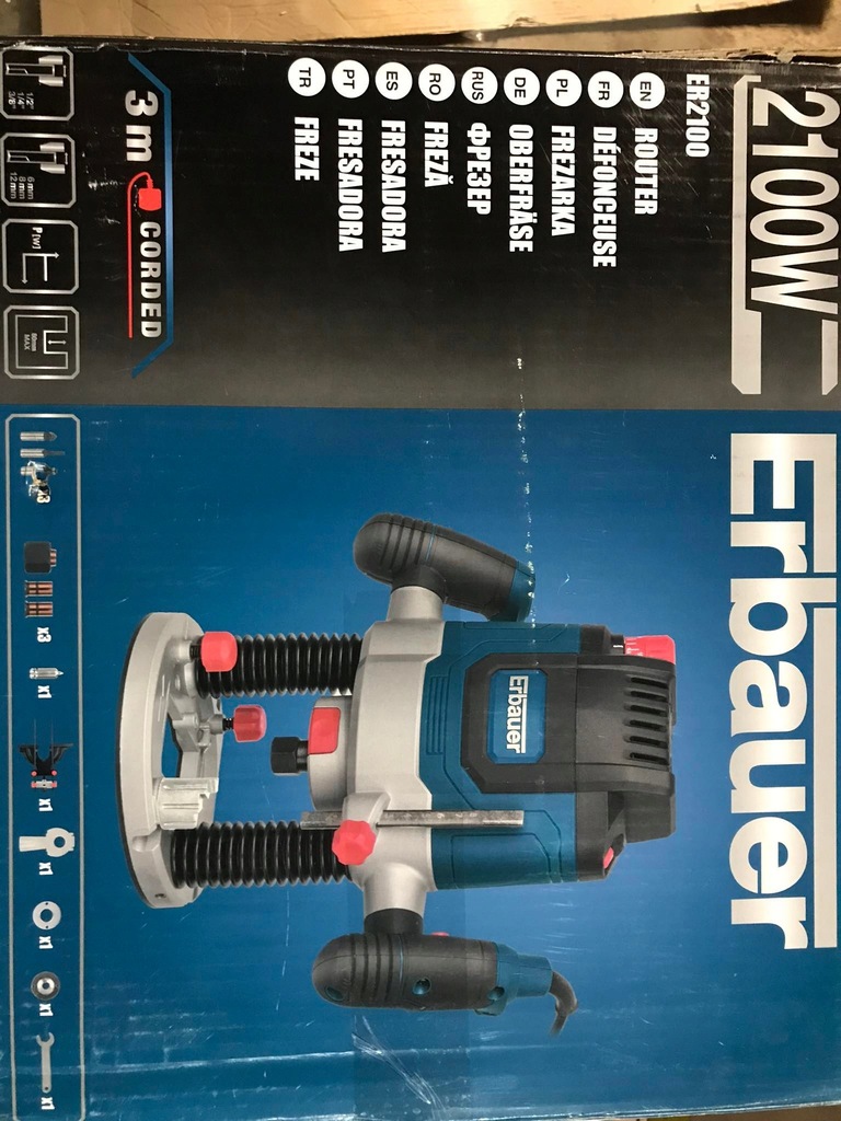 Frezarka górnowrzecionowa Erbauer ER2100 2100 W - 12907707878 ...